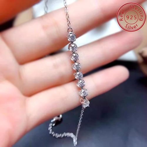 Jewelryroom.com - NEW!! 0.80 CT DIAMOND MOISSANITE 925 STERLING SILVER BRACELET - Item #: 705481