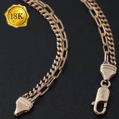 Jewelryroom.com - 20CM 7.1G AU750 MENS CURB & LINK CHAIN 18KT SOLID ...
