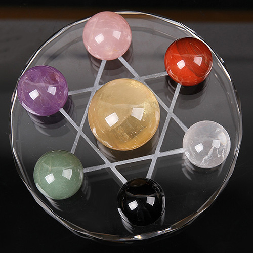 Jewelryroom.com - IDEAL ! NATURAL MULTI COLOR CRYSTAL SEVEN STAR ARRAY ...
