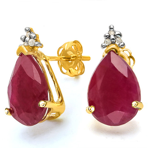 Jewelryroom.com - 4.00 CT RUSSIAN RUBY & DIAMOND 10KT SOLID GOLD ...