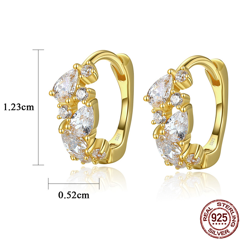 Jewelryroom.com - NEW! CREATED WHITE SAPPHIRE 925 STERLING SILVER EARRINGS - Item #: 658214