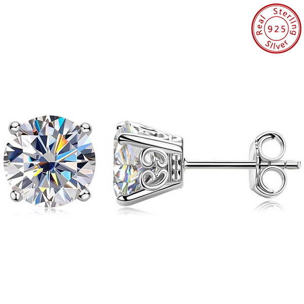 Jewelryroom.com - (CERTIFICATE REPORT) 4.00 CT DIAMOND MOISSANITE 925 STERLING SILVER EARRINGS ...