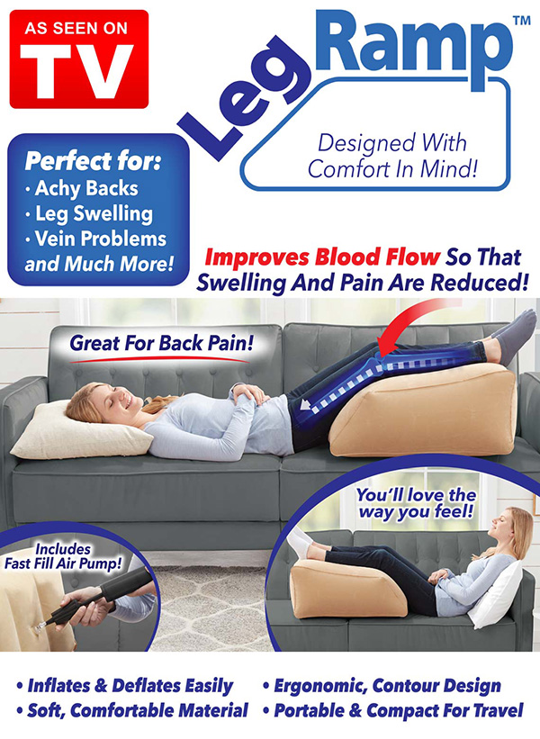 Jewelryroom.com - NEW INFLATABLE LEG PILLOW LEG RAMP PORTABLE RELIEF ...