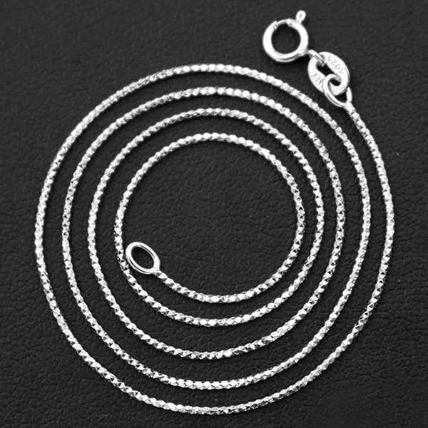 Jewelryroom.com - FOXY ! 20 INCHES 0.8MM 925 STERLING SILVER DIAMOND ...