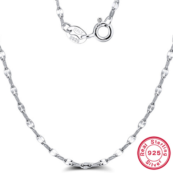Jewelryroom.com - 45CM ITALY TILE CHAIN 925 STERLING SILVER NECKLACE ...