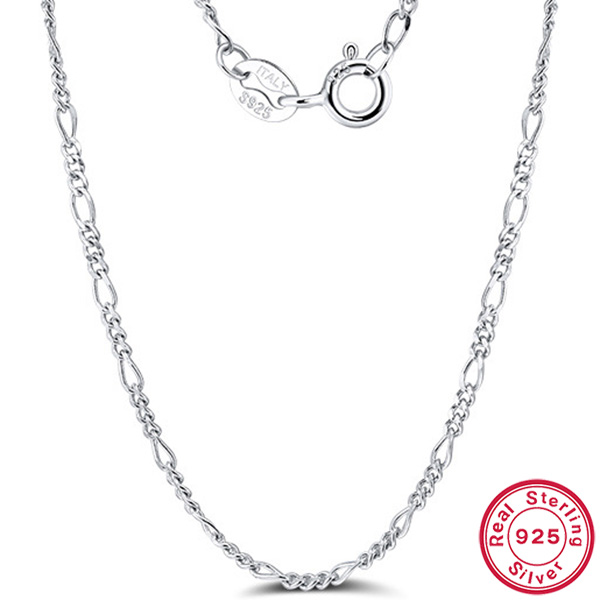 Jewelryroom.com - 50CM ITALY FIGARO CHAIN 925 STERLING SILVER NECKLACE ...