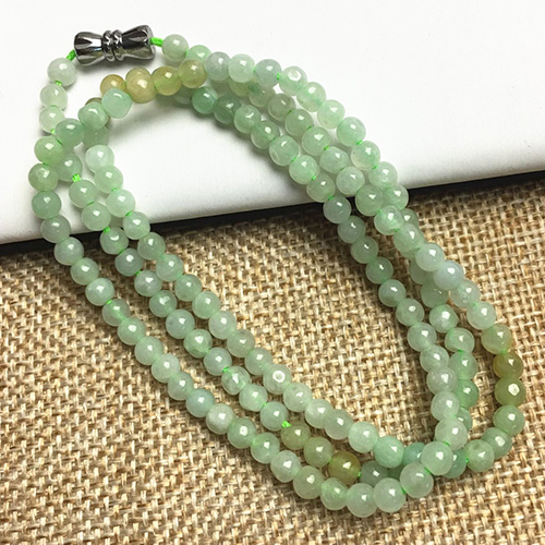 Jewelryroom.com - ALL NATURAL 3.5MM MULTI COLOR JADE NECKLACE - Item ...