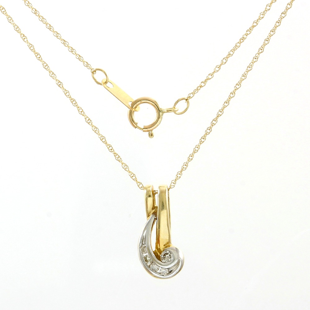 Jewelryroom.com - DIAMOND 10KT SOLID GOLD NECKLACE - Item #: 465780