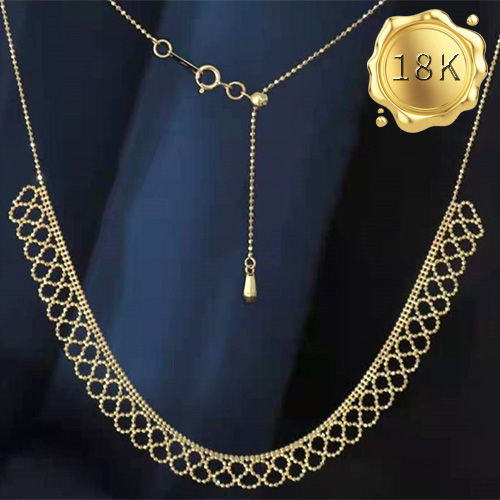 Jewelryroom.com - EXCLUSIVE ! 45CM 18 INCHES AU750 18KT SOLID GOLD LACE ...