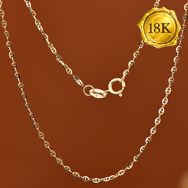 Jewelryroom.com - 18 INCHES AU750 MARINER CHAIN NECKLACE 18KT SOLID GOLD NECKLACE - Item #: 681310