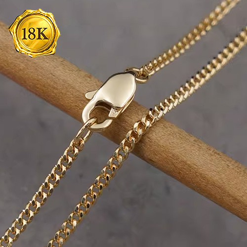 Jewelryroom.com - 65CM 3.0G AU750 CURB CHAIN 18KT SOLID GOLD NECKLACE ...