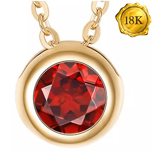 Jewelryroom.com - LOVELY ! SIMPLE STYLE 18KT SOLID GOLD RED CORUNDUM ...