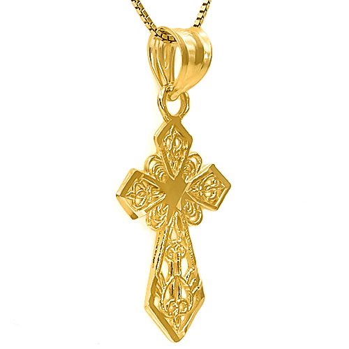 Jewelryroom.com - UNIQUE DESIGN 10KT SOLID GOLD CROSS PENDANT - Item ...