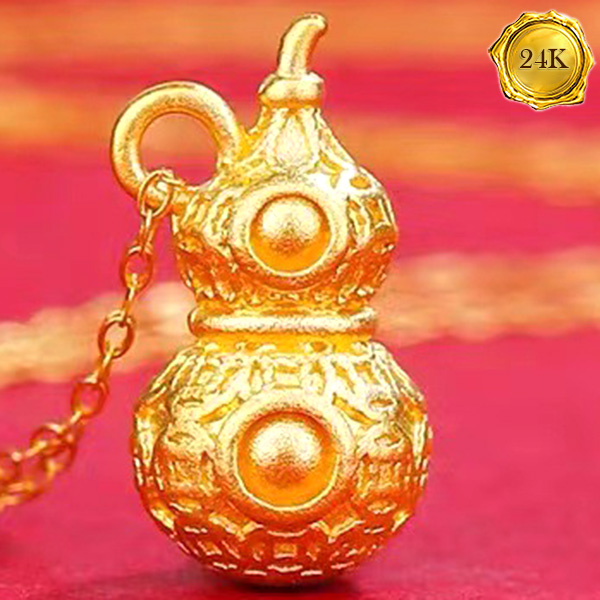 Jewelryroom.com - AWESOME ! CALABASH 24KT SOLID GOLD PENDANT - Item ...