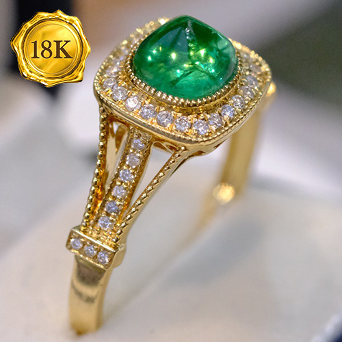 Jewelryroom.com - LUXURY COLLECTION ! (CERTIFICATE REPORT) 1.00 CT GENUINE EMERALD & 0.18 CT ...
