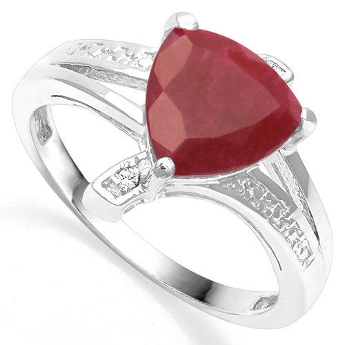 Jewelryroom.com - 1.60 CT ENHANCED GENUINE RUBY & DIAMOND 925 STERLING ...