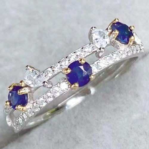 Jewelryroom.com - NEW!! GENUINE SAPPHIRE 925 STERLING SILVER RING ...
