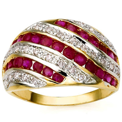 Jewelryroom.com - 1.25 CT RUBY & 1/5 CT DIAMOND 925 STERLING SILVER ...