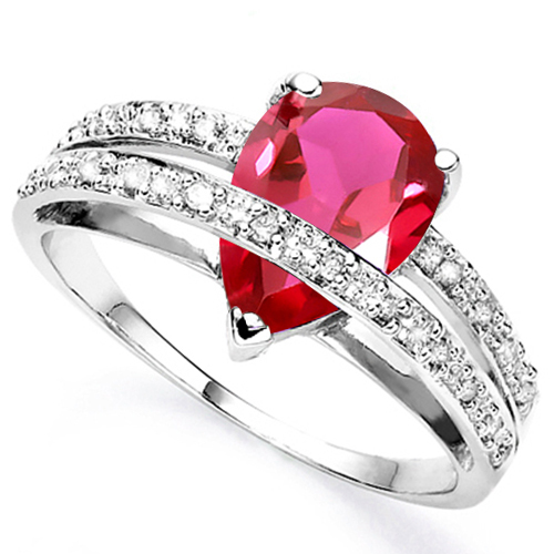 Jewelryroom.com - 2.32 CT RUSSIAN RUBY & 1/5 CT DIAMOND 10KT SOLID GOLD ...