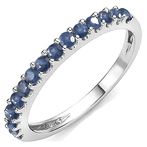 Jewelryroom.com - FOXY ! 4/5 CT GENUINE SAPPHIRE 10KT SOLID GOLD BAND ...