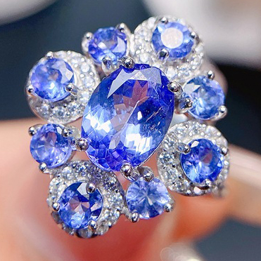 Jewelryroom.com - NEW!! GENUINE TANZANITE CT GENUINE TANZANITE & 8PCS ...