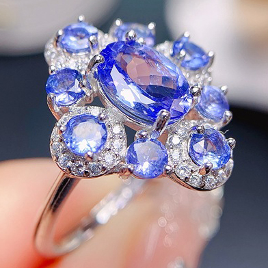 Jewelryroom.com - NEW!! GENUINE TANZANITE CT GENUINE TANZANITE & 8PCS ...