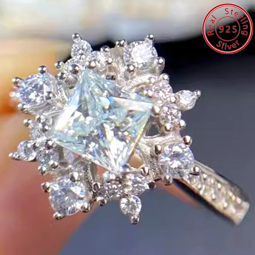 Jewelryroom.com - (CERTIFICATE REPORT) 1.00 CT DIAMOND MOISSANITE & CREATED WHITE TOPAZ 925 ...