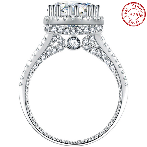 Jewelryroom.com - (CERTIFICATE REPORT) 2.00 CT DIAMOND MOISSANITE 925 STERLING SILVER RING ...
