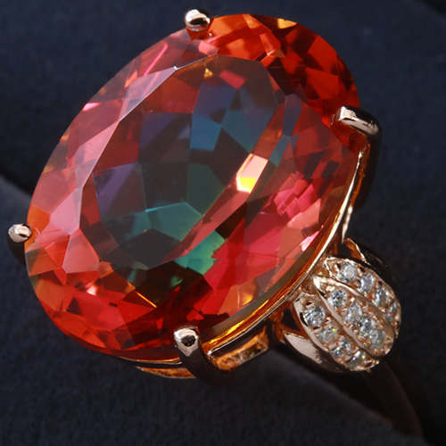 Jewelryroom.com - NEW! 13.00 CT AZOTIC GEMSTONE & WHITE TOPAZ 925 ...