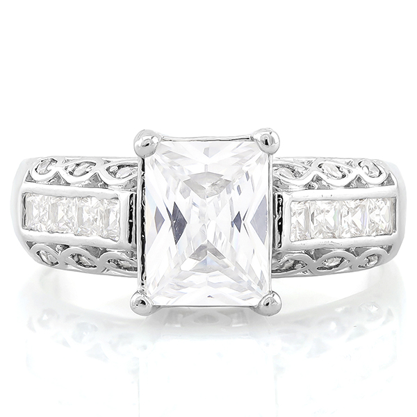 Jewelryroom.com - LAB CREATED DIAMOND 18K GOLD PLATED GERMAN SILVER ...