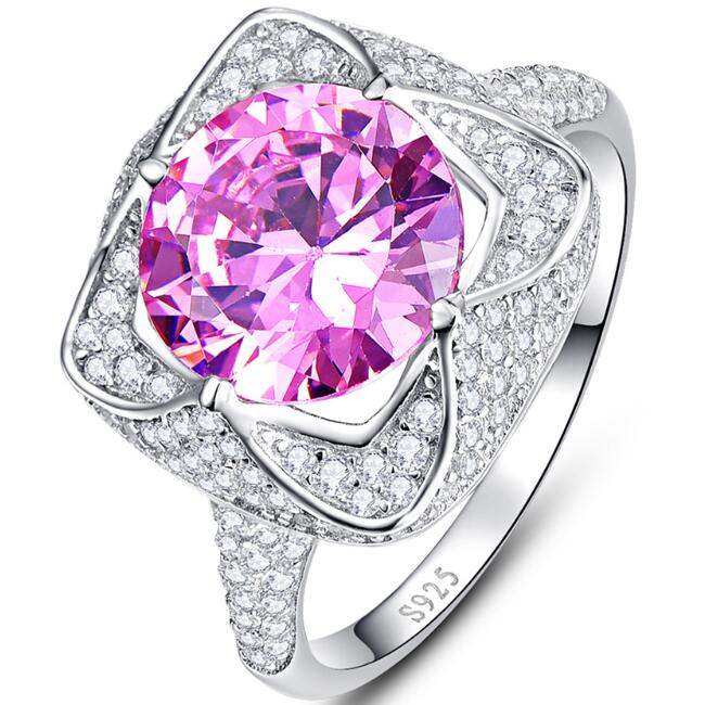 Jewelryroom.com - READY TO SHIP ! CREATED PINK TOPAZ & CREATED WHITE ...