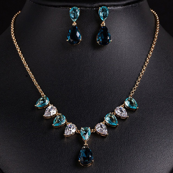 Jewelryroom.com - NEW! CREATED LONDON BLUE TOPAZ & WHITE SAPPHIRE ...