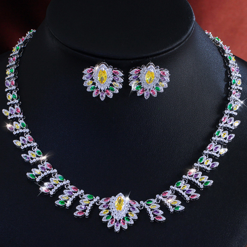 Jewelryroom.com - NEW! CREATE MULTICOLORED SAPPHIRE EARRINGS & NECKLACE ...