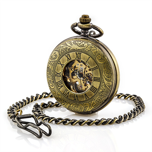 Jewelryroom.com - SKELETON MECHANICAL AUTOMATIC POCKET WATCH - Item ...