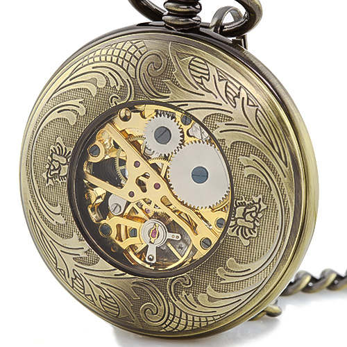 Jewelryroom.com - ELITE ! RETRO SKELETON MECHANICAL AUTOMATIC METAL ...