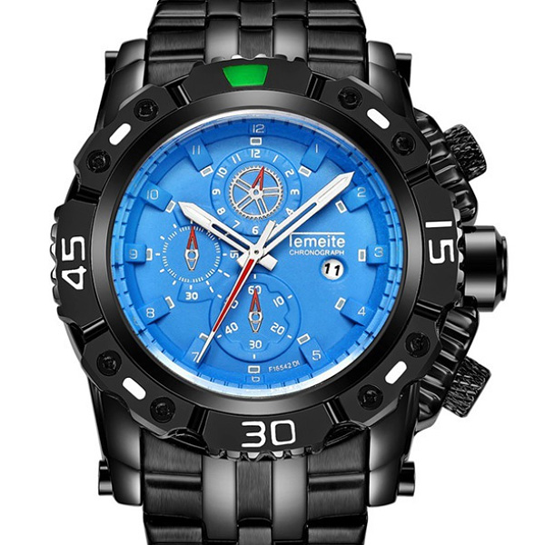 Jewelryroom.com - CLASSIC CHRONOGRAPH 18K GOLD-PLATED WATER RESISTANT ...