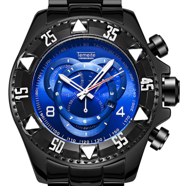 Jewelryroom.com - CLASSIC CHRONOGRAPH 18K GOLD-PLATED WATER RESISTANT ...
