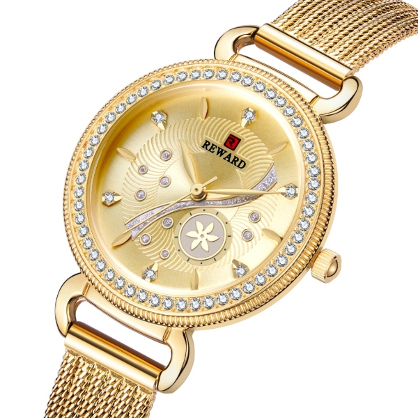 Jewelryroom.com - CLASSIC 18K GOLD-PLATED WATER RESISTANT STEEL STRAP ...