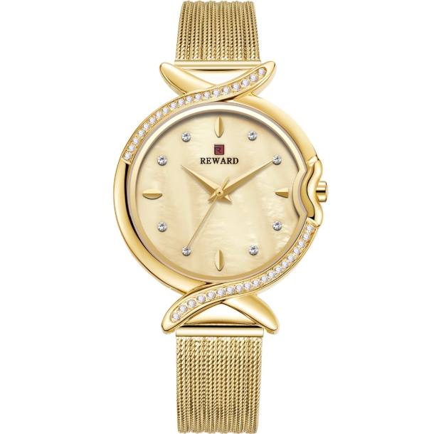 Jewelryroom.com - CLASSIC 18K GOLD-PLATED WATER RESISTANT STEEL STRAP ...